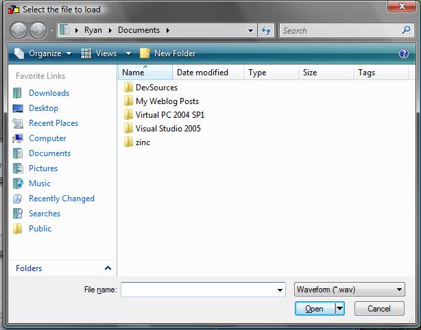 wxFileDialog and Windows Vista - wxWidgets